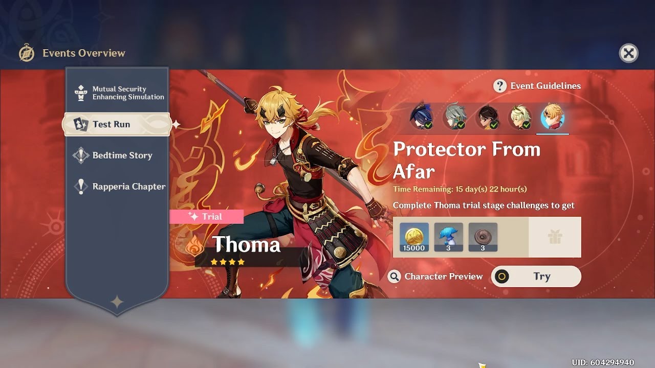 Genshin Impact| Thoma’s Test Run: Protector From Afar - YouTube