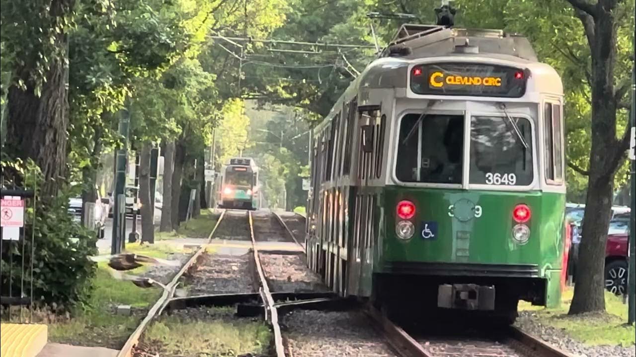 MBTA Green Line C Branch Action - YouTube