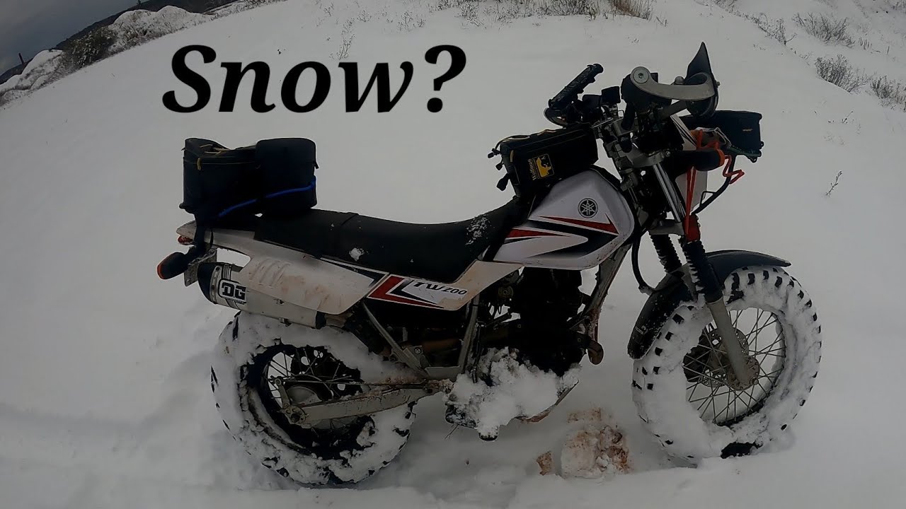 Can You Ride a TW200 in Snow? Yamaha TW200 Dual Sport... - YouTube