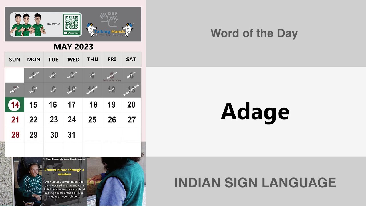 Adage (Noun) Word of the Day for May 14th - YouTube