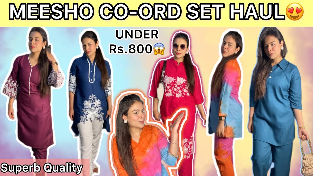 MEESHO COORD SET HAUL😍 |Try-on haul | Mahak Arora - YouTube