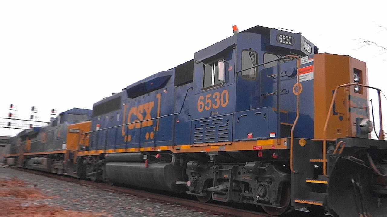 CSX Train Q370 On The Old Main Line - YouTube