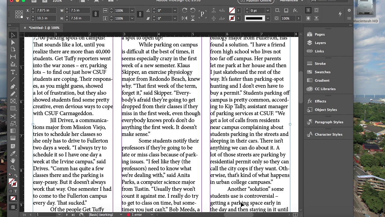 Lab 4 InDesign Intro and Character Styles - YouTube