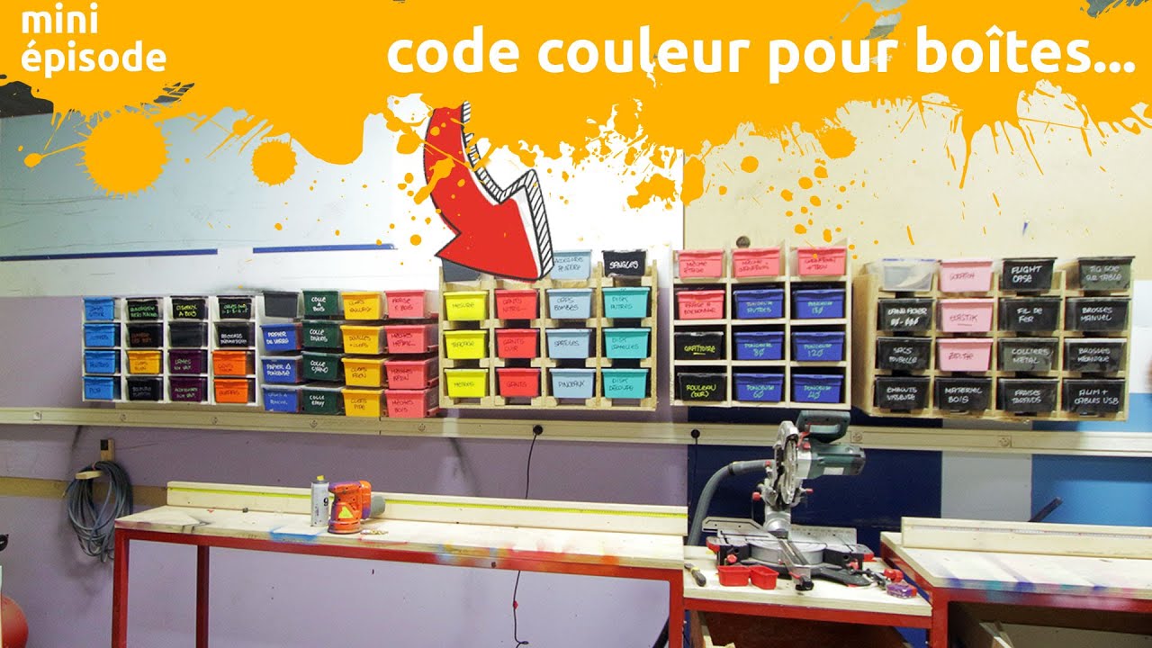 code couleur et ré-organisation de mes boites de rangement ...