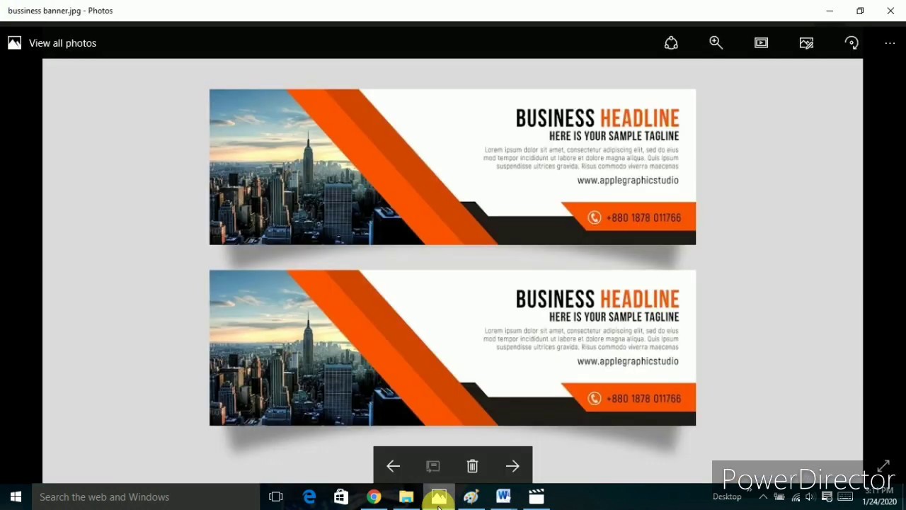 How to create a professional banner disign | business banner| ms word ...