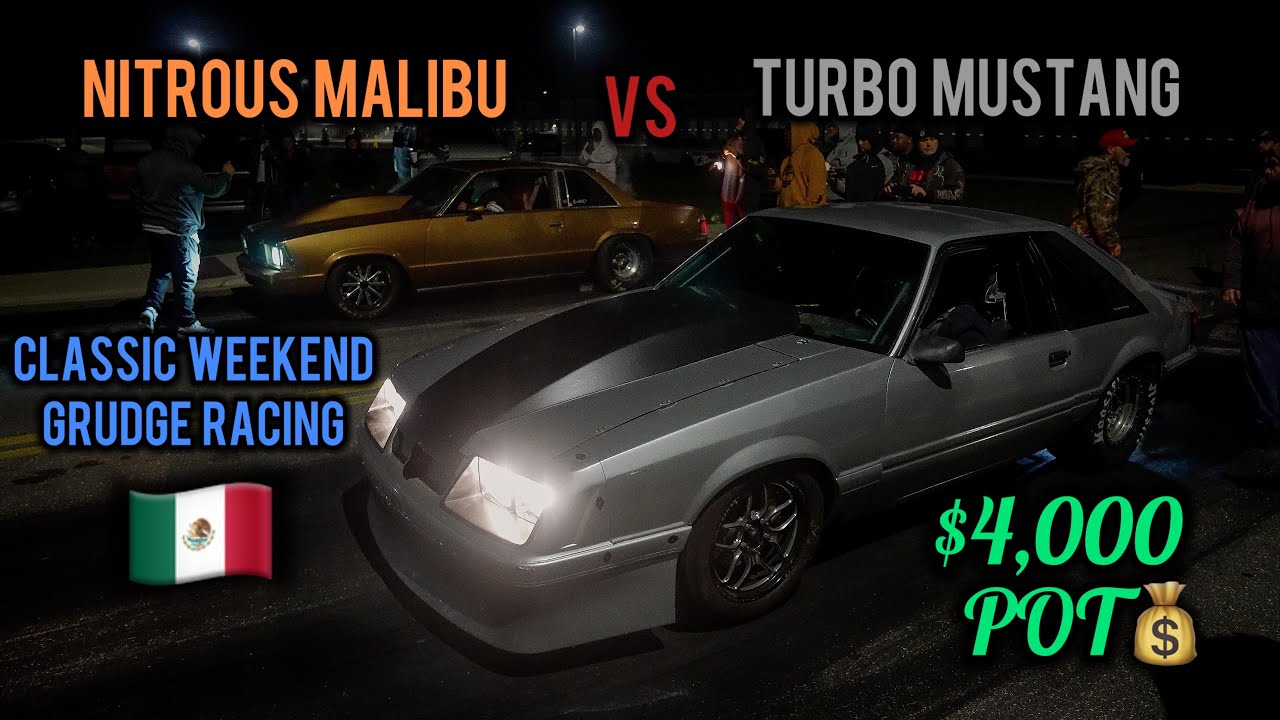 NITROUS MALIBU VS TURBO LS MUSTANG | $4,000 RACE | CLASSIC WEEKEND ...