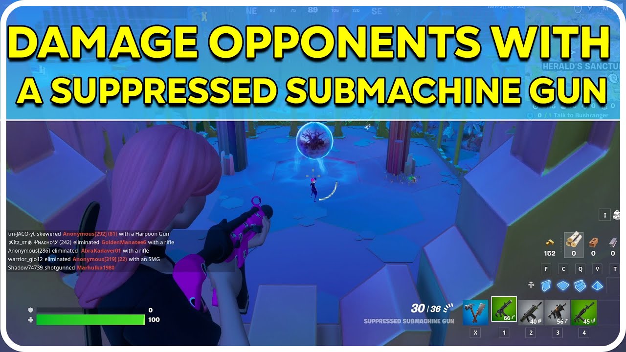 Damage Opponents With a Suppressed Submachine Gun Fortnite - YouTube