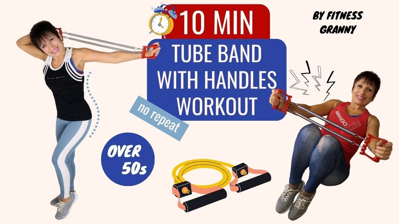 10 MIN FULL BODY WORKOUT using MINI RESISTANCE BAND with HANDLES – 12 ...
