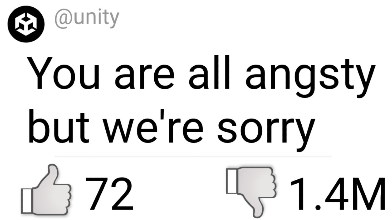 Unity 'Apology' Goes Terribly Wrong as Stock Price Crashes - YouTube