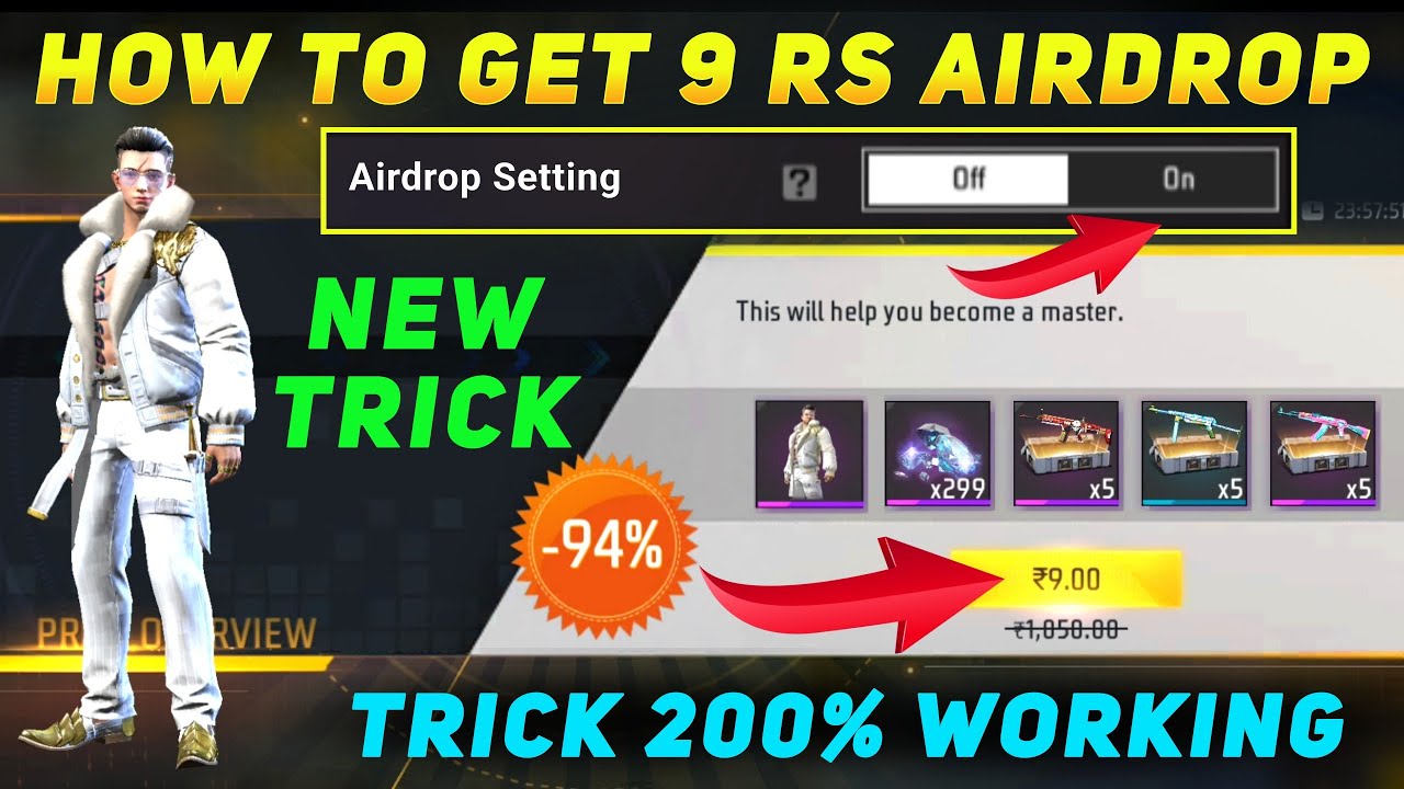 How To Get 9 Rs Airdrop In Free Fire, How To Get Airdrop In Free Fire, 9 Rupees Airdrop In Free ...