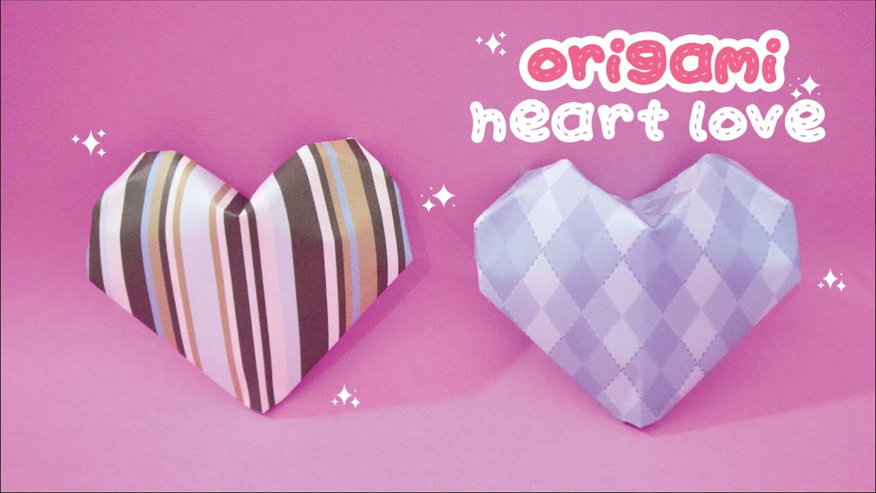 Origami 3D Heart Love Step by Step Easy Instructions - YouTube