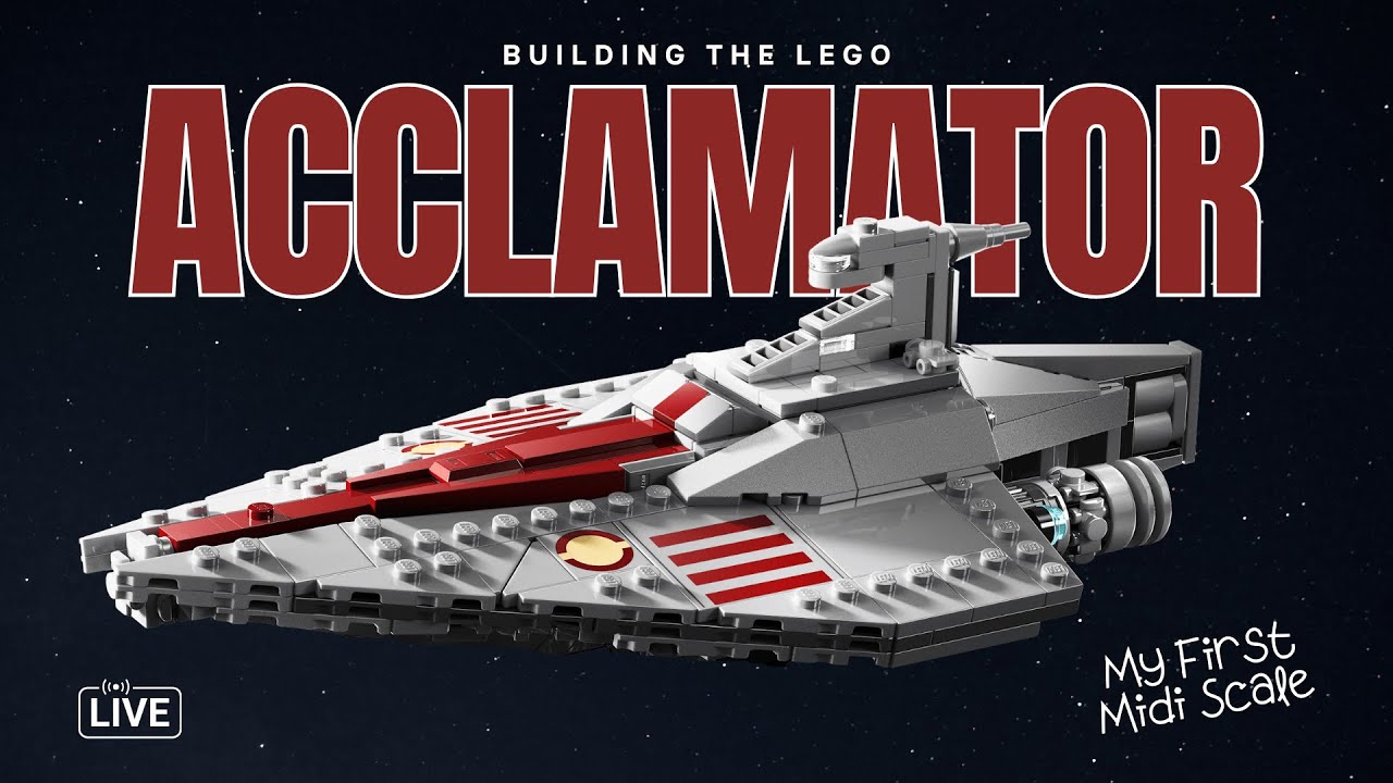 Live Build: LEGO Midi-Scale Acclamator Assault Ship (75387) - YouTube