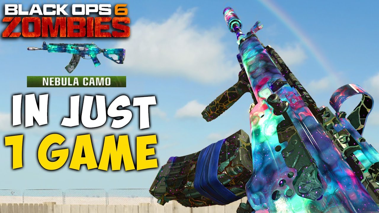 NEBULA CAMO In JUST ONE GAME Black Ops 6 Zombies (ANY WEAPON) - YouTube