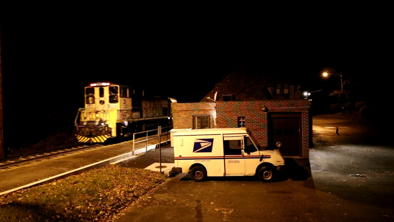 LIRR Sandite 1 on the Oyster Bay Branch with MP15AC 172 and 165 - YouTube