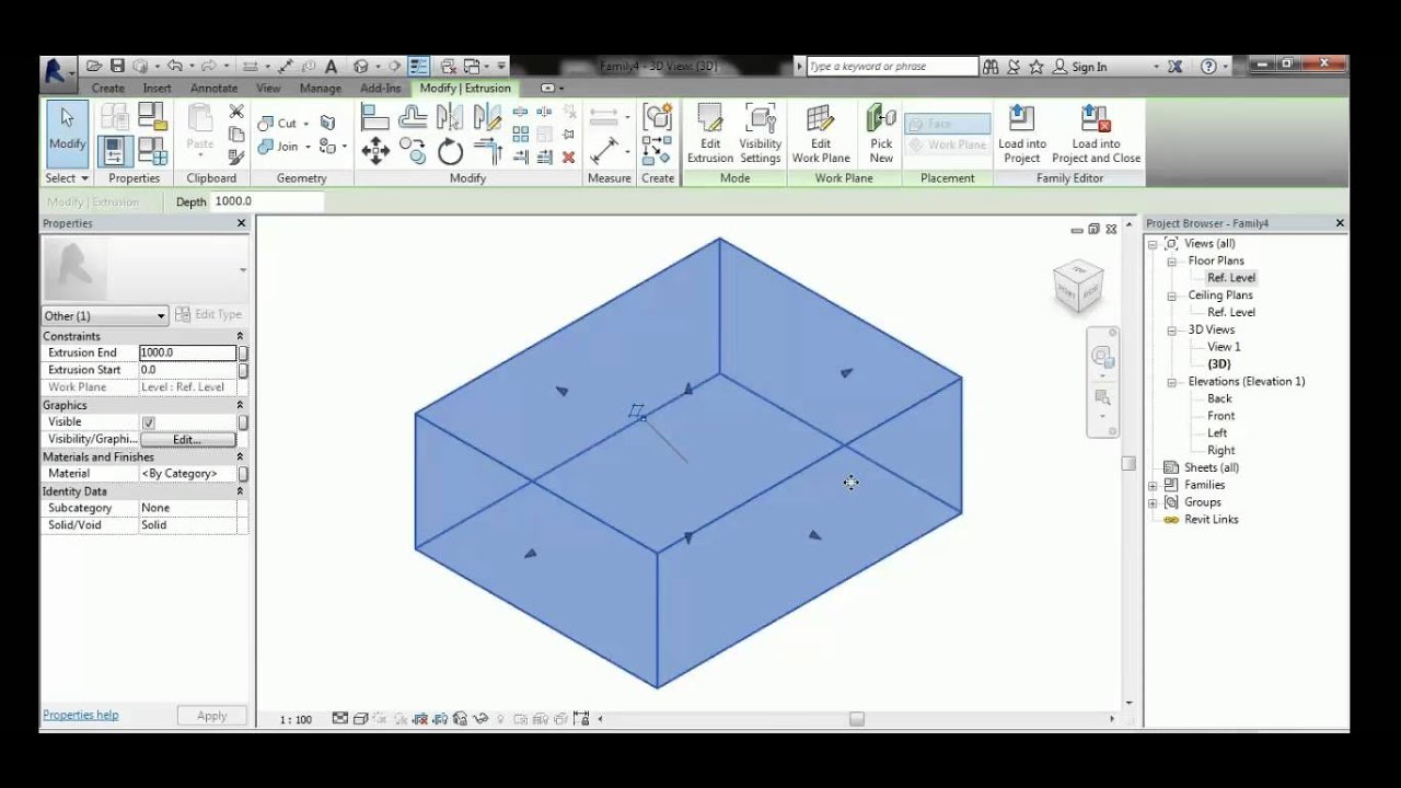 Creating Simple MEP Family (e.g. Water Tank Family) - YouTube