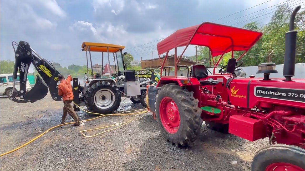 Eicher 548 tractor 🚜 with Bakchoe Loader Review and washing - YouTube