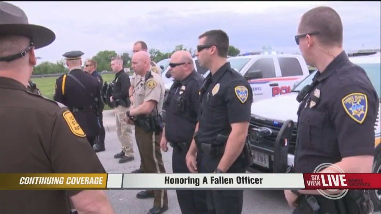 Honor Flag For Fallen Officer Arrives - YouTube