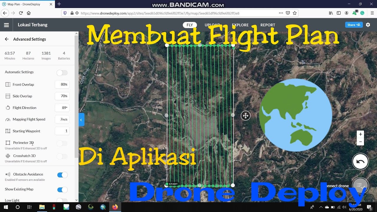 [Tutorial] Cara Membuat Flight Plan Untuk Pemetaan Menggunakan Drone di Aplikasi Drone Deploy ...