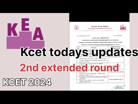 KCET 2024 | Second extended round choice timetable by kea department| # ...