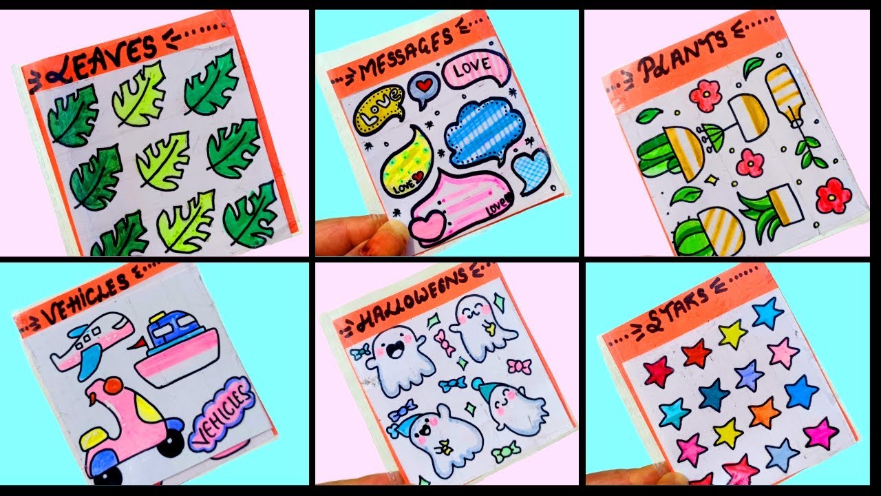PART-4 How to make cute kawaii Mini Stickers at home | DIY_cute kawaii ...
