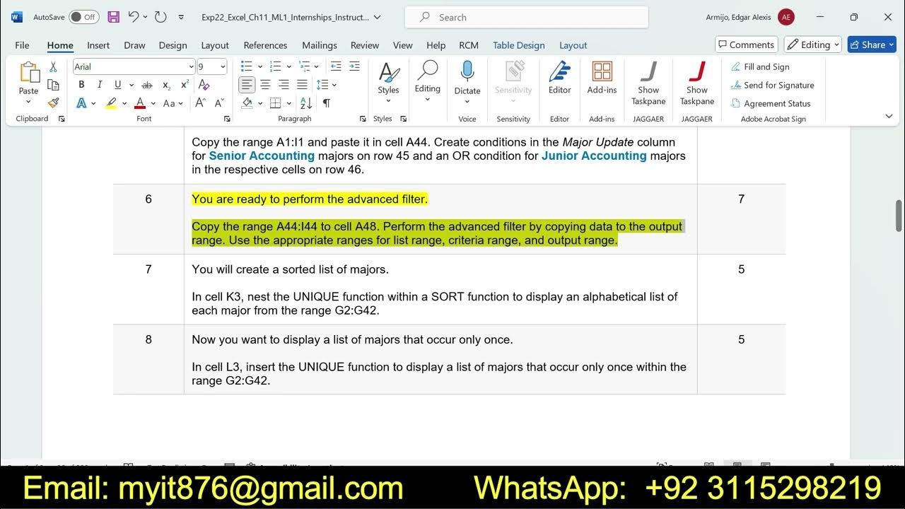Exp22_Excel_Ch11_ML1_Internships | Exp22 Excel Ch11 ML1 Internships | Complete Solution 100% ...