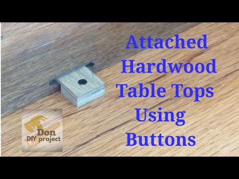 Using Buttons to Attached Solid Wood Table Top - YouTube