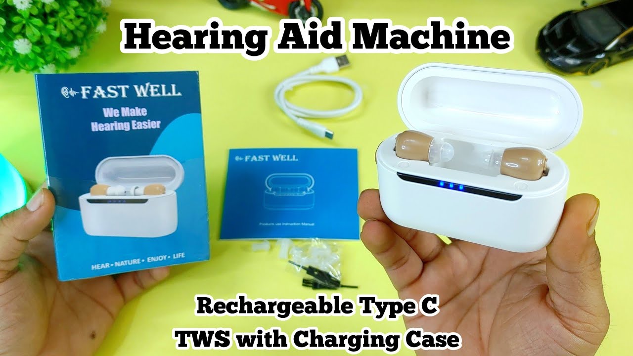 Fastwell F15C Rechargeable hearing aids machine for both ears with Case ...
