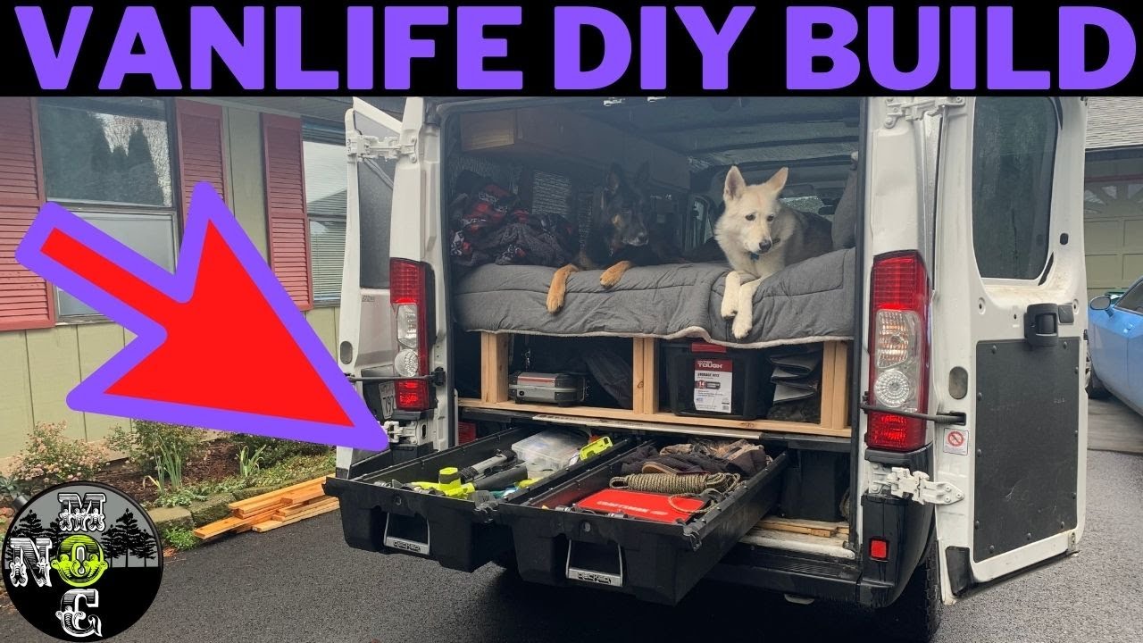 Van Life | Van Build | "Decked" Storage reveal | DIY Bed and Storage ...