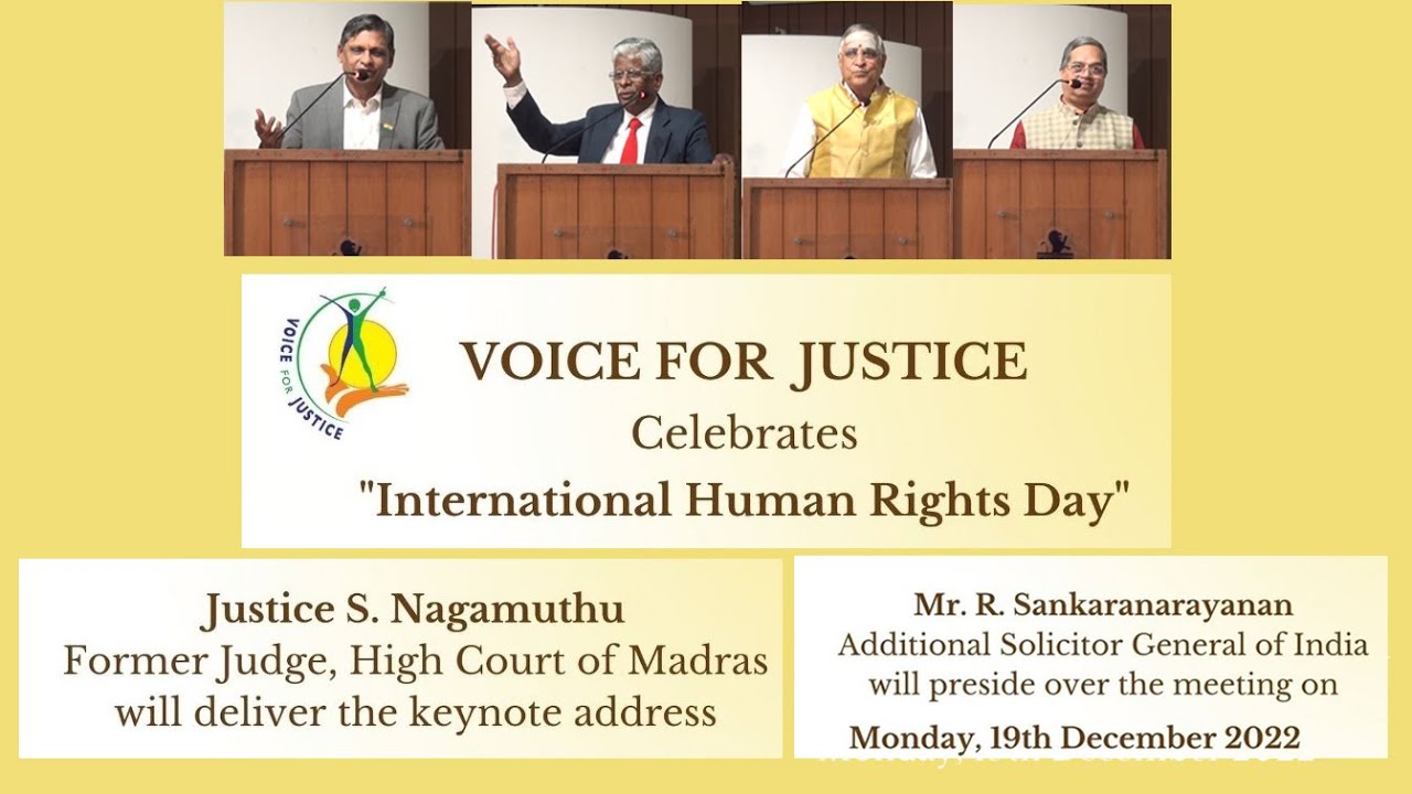 Voice for Justice International Human Rights Day 2022 - YouTube