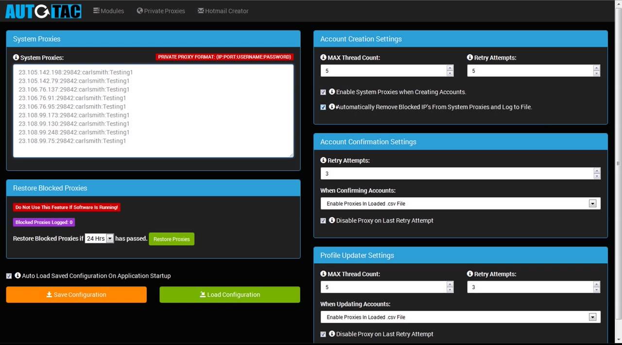 AutoTAC Tutorial - System Settings - Twitter Account Creator - YouTube
