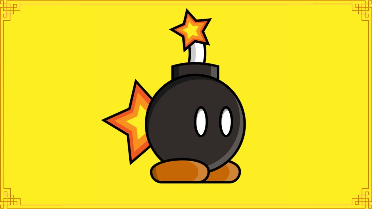 BOB-OMB VECTOR SIMPLE | MARIO BROS | COREL DRAW | GF - YouTube
