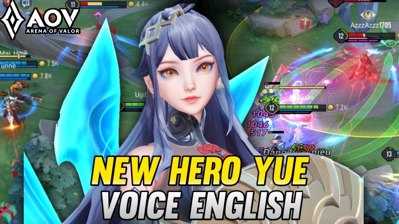 AOV : NEW HERO YUE VOICE ENGLISH - ARENA OF VALOR - YouTube