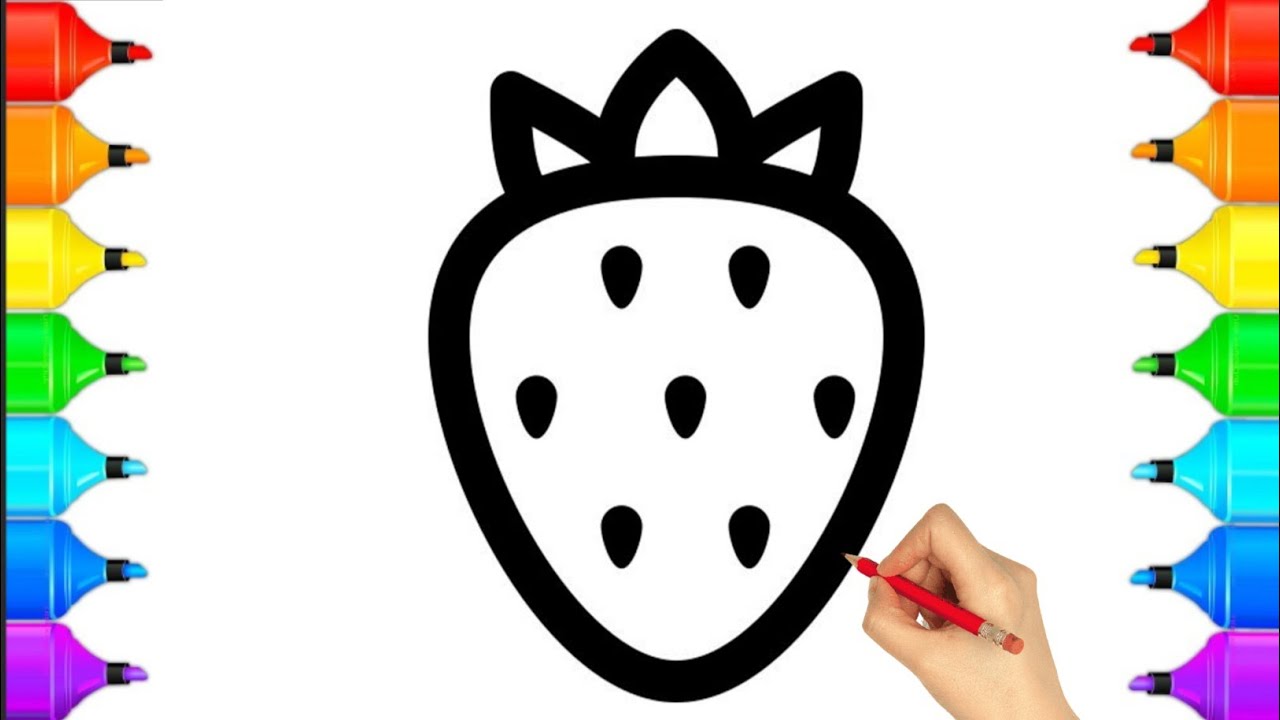 How To Draw Strawberry ππ Drawing Very Easy Strawberry Drawing Step