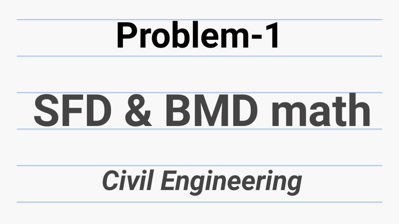 SFD & BMD math solution-1 || shear force and bending moment diagram ...
