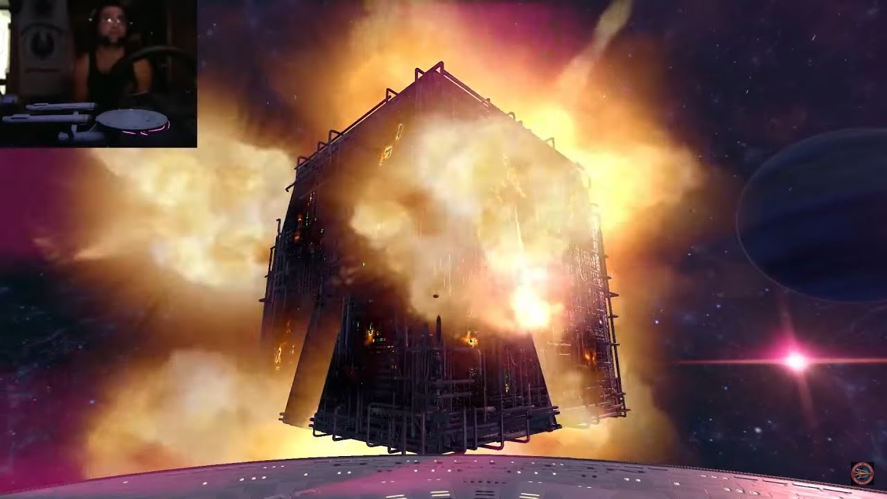 Borg Cube Destroyed! USS Enterprise D - Operations - Full Crew Red ...