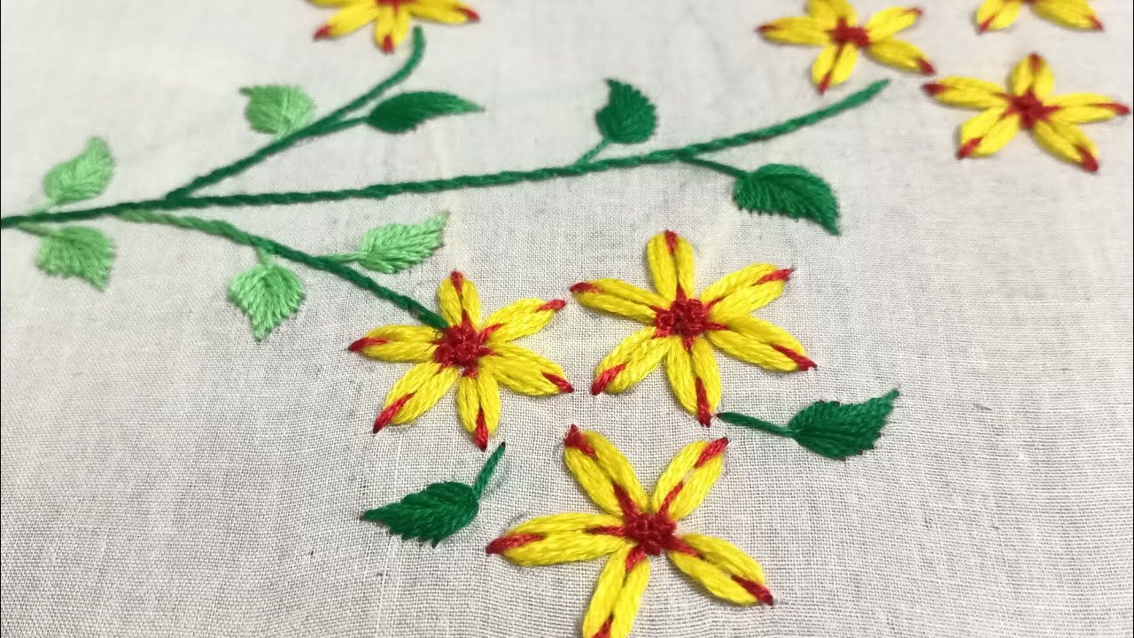 Beautiful flower design stitching || Easy and simple stitching tutorial ...