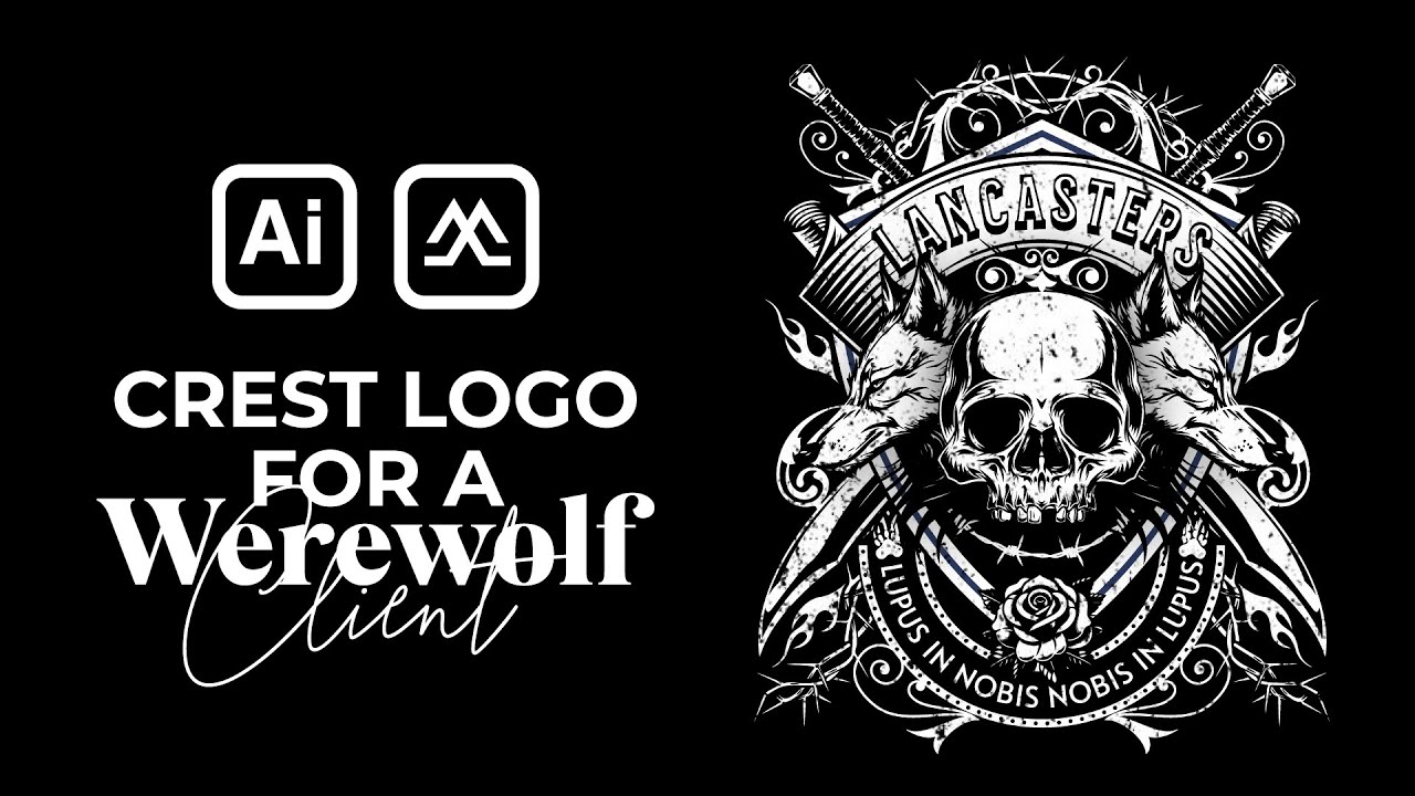 I Designed A Crest Logo For A Werewolves' Family | Kittl Step By Step ...