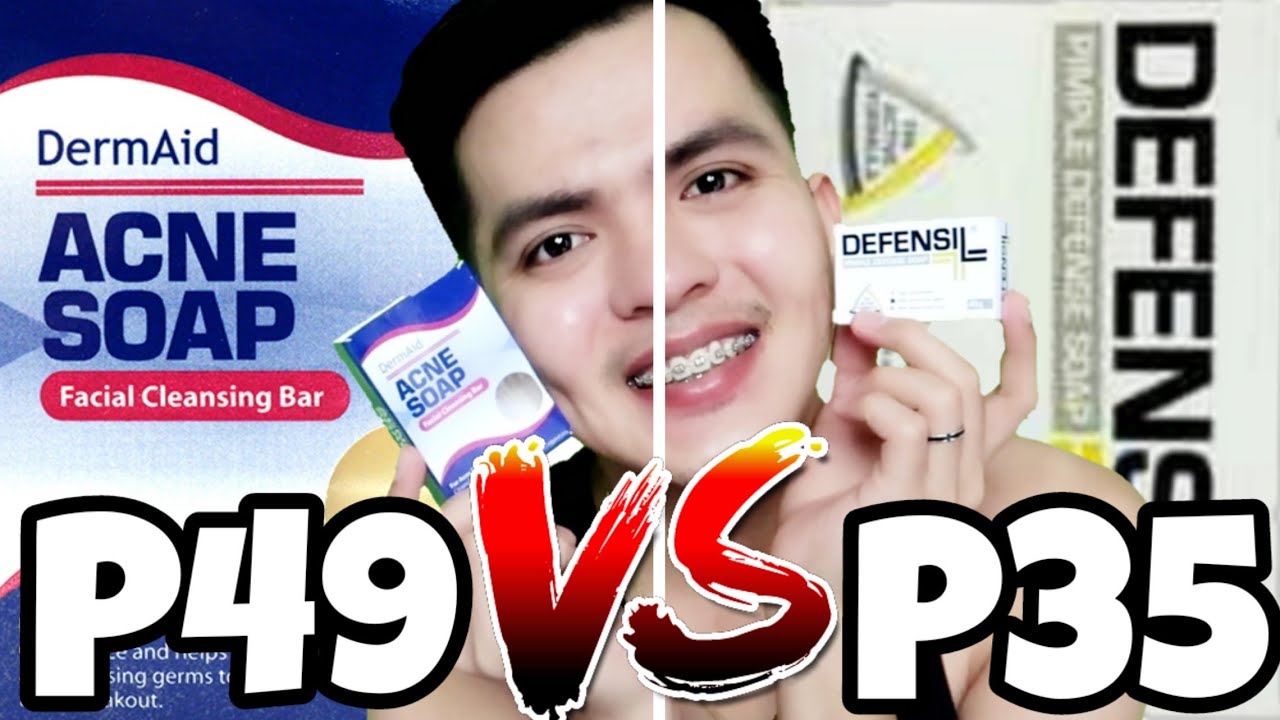 Affordable ACNE SOAP! DermAid Acne Soap VS Defensil (LABAN!) - YouTube
