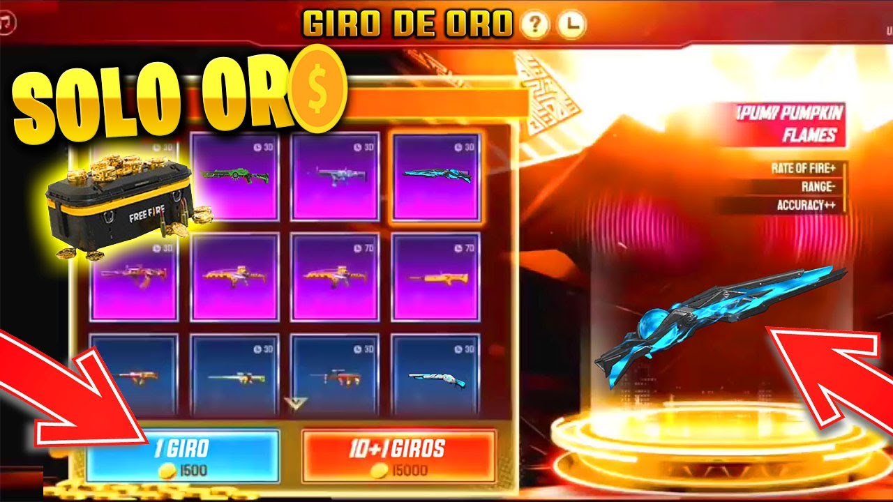 🔴 ASI FUNCIONA EL EVENTO GIRO DE ORO DE FREE FIRE - ARMAS LEGENDARIAS ...