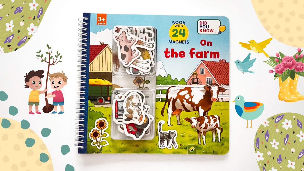 Super activity book with magnetic stickers: On The Farm🐄🐷🐑 - YouTube