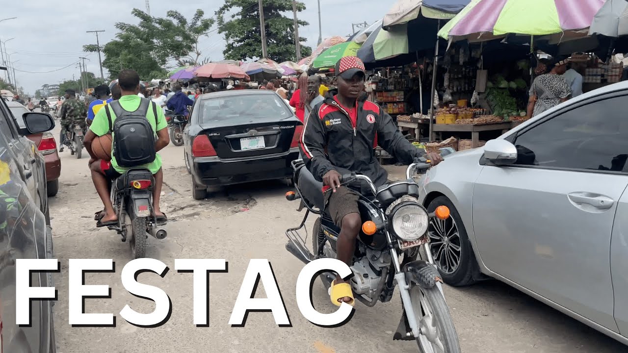 Walking Tour and Motorbike Journey | Festac and Festival Mall - YouTube