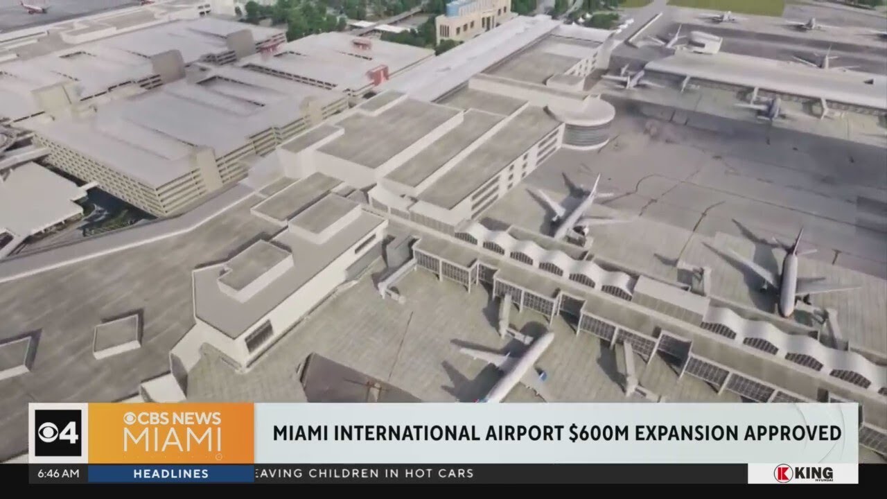 Miami International Airport's $600 million expansion approved - YouTube