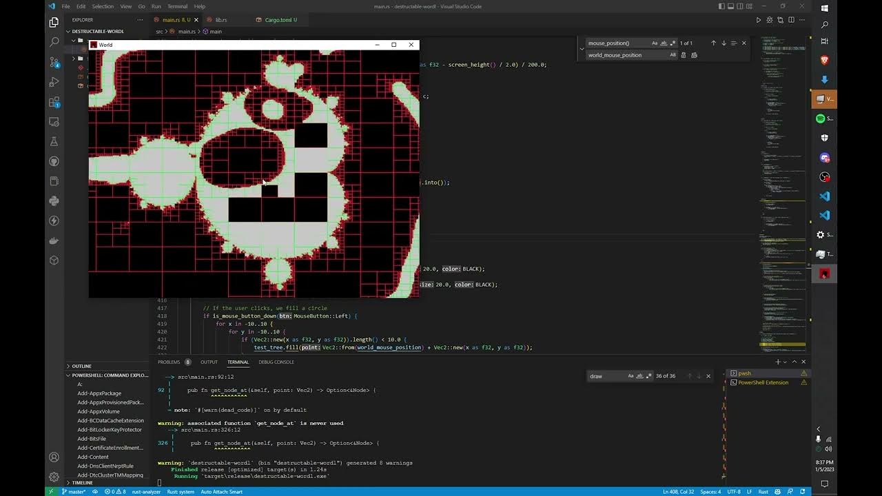 Rust Quadtree Demo with Mandlebrot set - YouTube