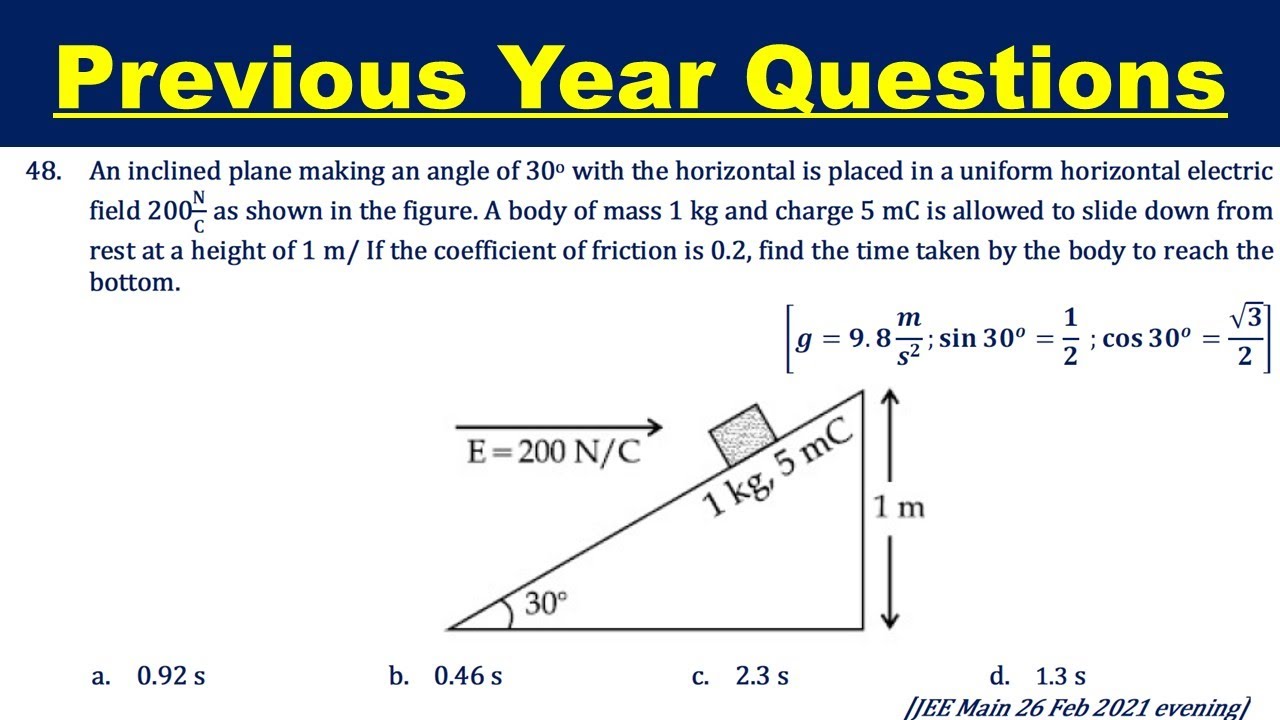 An inclined plane making an angle of 30o with the horizontal is placed ...