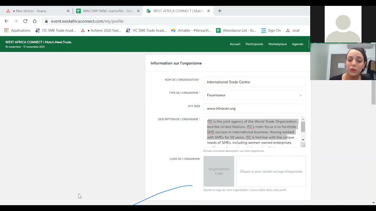 Online session Signup, search & request meetings Fr - YouTube