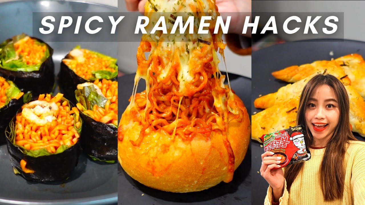 3 Unique Spicy Ramen Hacks (3 ingredients only!) - YouTube