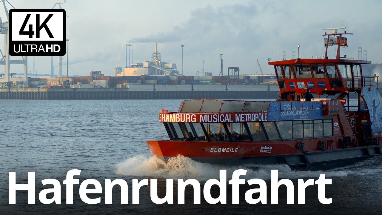 4K ASMR Hafenrundfahrt Hamburger Hafen mit der HADAG Fähre Linie 62 ...