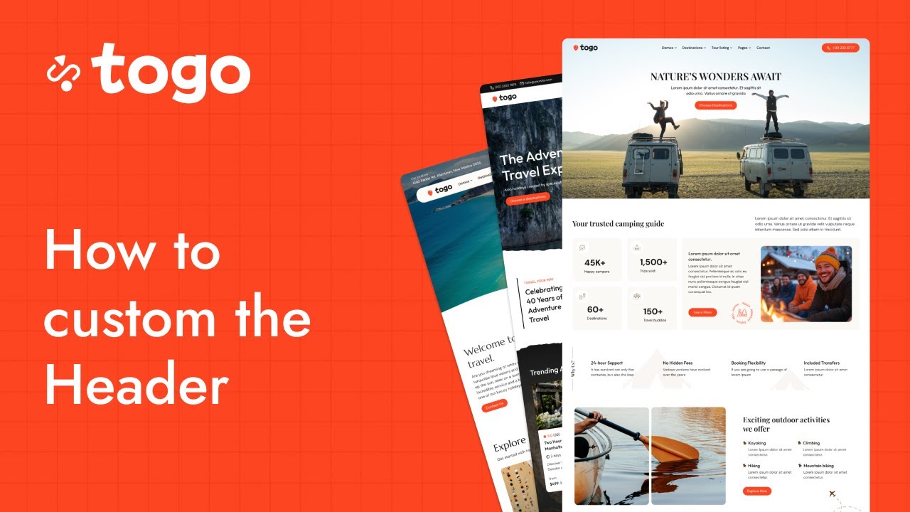 Customize Header in Togo Theme - YouTube