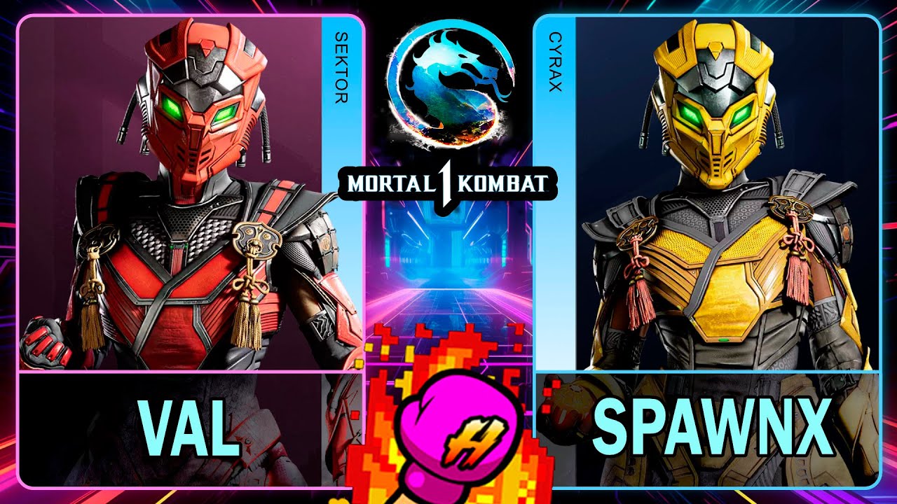 MK1 Val (SEKTOR) VS SpawnX (CYRAX)🥊Mortal Kombat 1🥊4K 60ᶠᵖˢ - YouTube