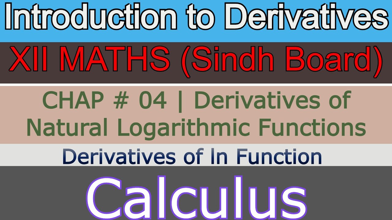 Derivatives of ln Function with examples | XII Maths | Calculus ...